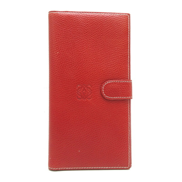 Loewe | Accessories | Loewe W Wallet Womens Long Leather Red | Poshmark